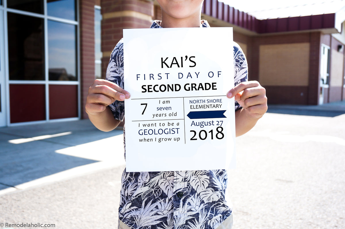 Editable Infographic First and Last Day of School Sign Bundle ...