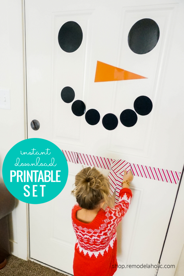Printable Snowman Door Decorating Kit – Remodelaholic