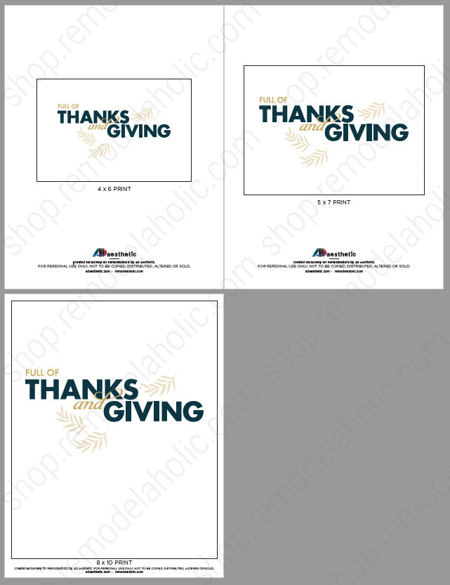 Full of Thanks and Giving | Thanksgiving Printable – Remodelaholic