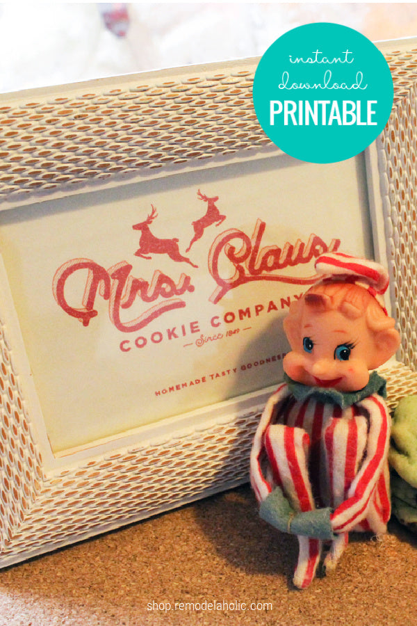 Mrs. Claus Cookie Company Christmas Printable – Remodelaholic