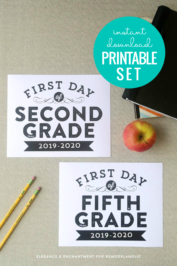 Modern First and Last Day of School Sign Bundle | Remodelaholic Shop