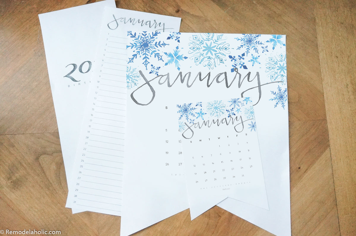 Calendars and Year-Round Decorating Printables – Remodelaholic