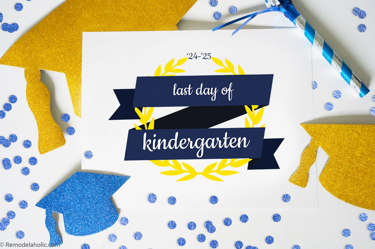 Academic Ribbon School Photo Sign Bundle | Remodelaholic Shop