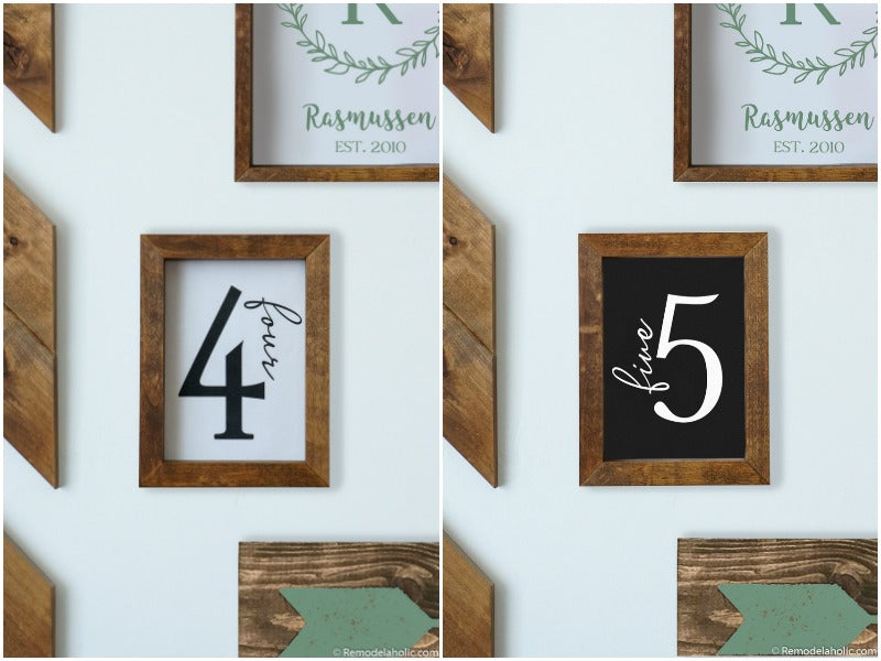 Personalized Printable Family Number Sign with Name – Remodelaholic
