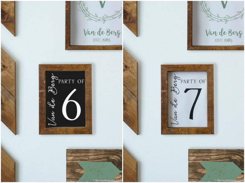 Personalized Printable Family Number Sign with Name – Remodelaholic