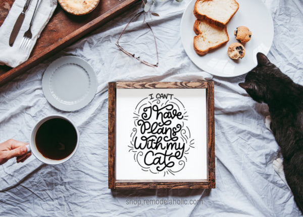 Plans With My Cat Art Printable – Remodelaholic