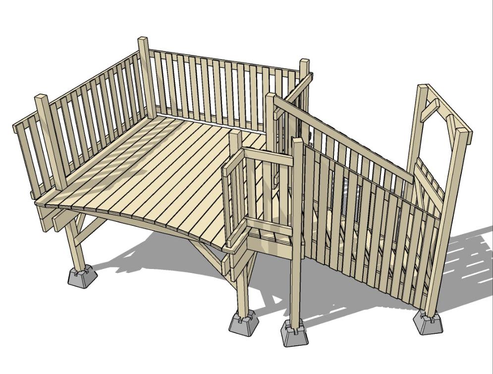 DIY Simple Above Ground Pool Deck with Stairs and Gate Coming Soon ...