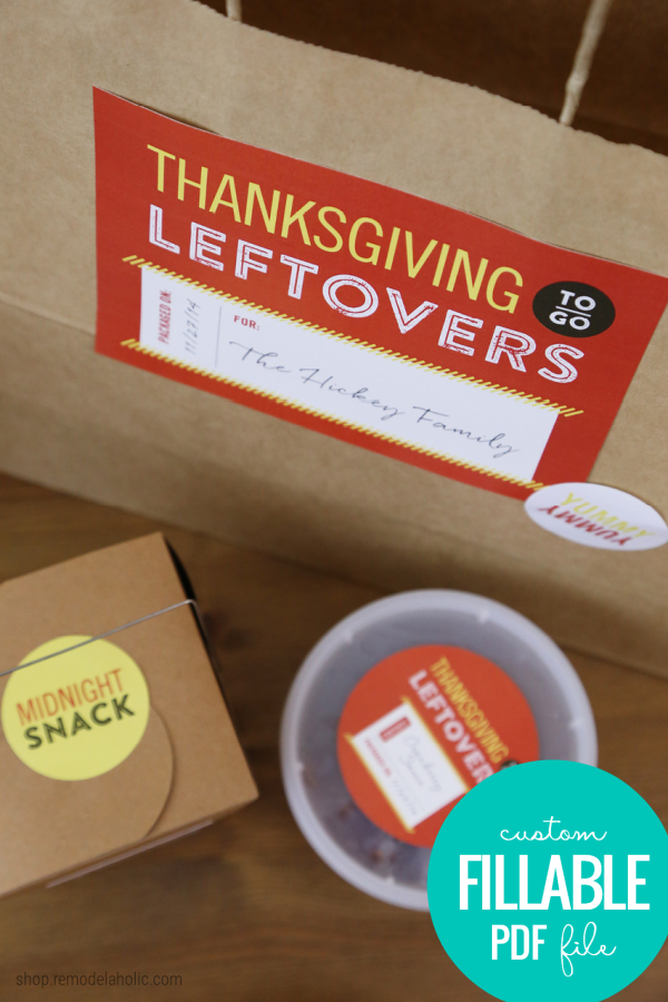 Printable Labels for Thanksgiving Leftovers – Remodelaholic